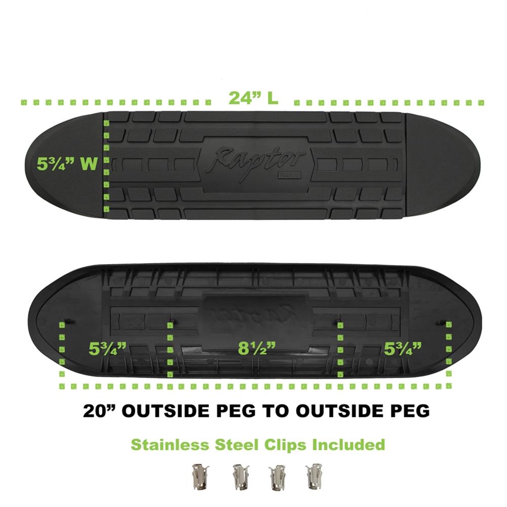 Raptor Series STEP-008-20 Raptor Series Replacement Step Bar Pads ...