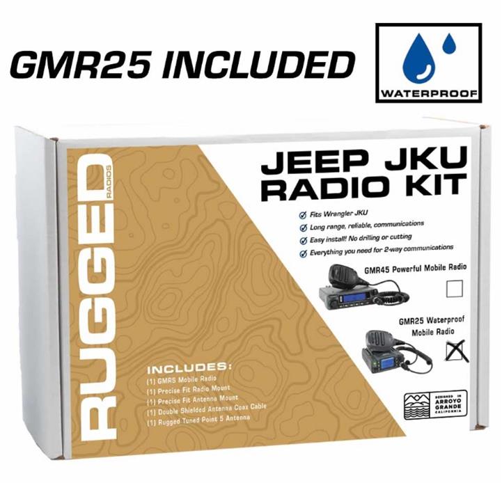 Rugged Radios JKU-GMR25 Rugged Radios 2-Way GMRS Mobile Radio Kits ...