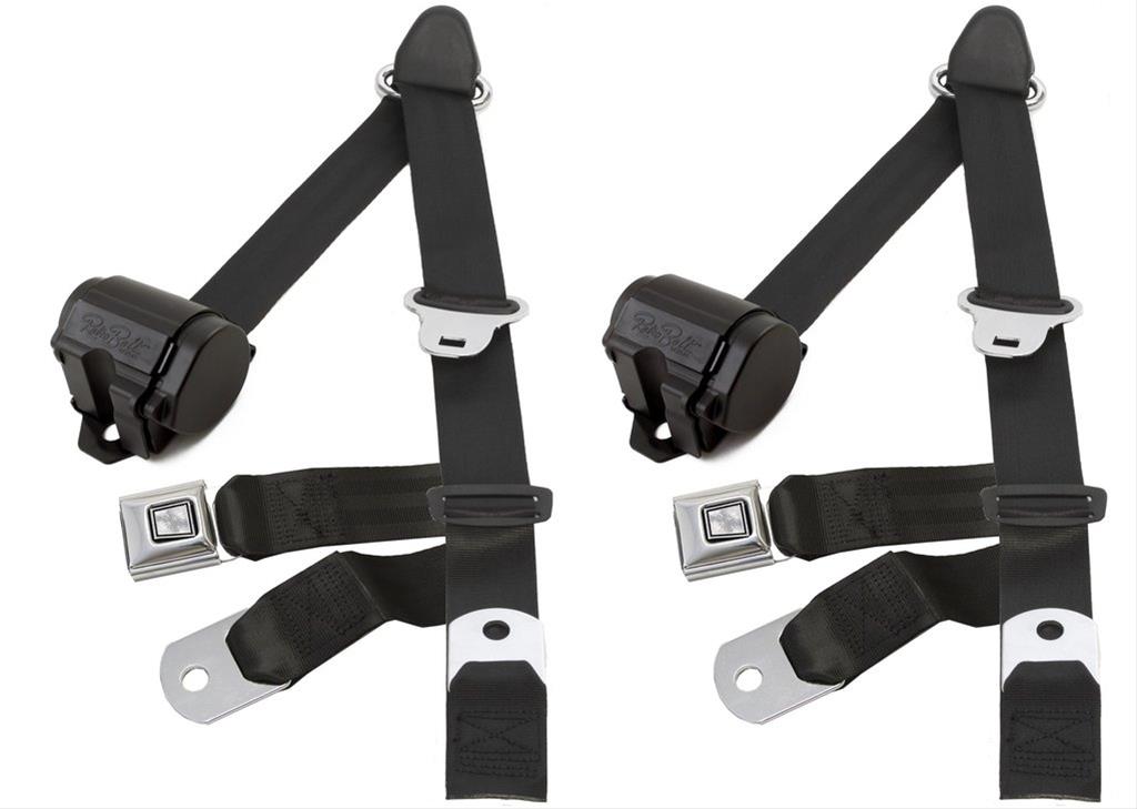 RetroBelt RB-6475GMKT-BLK-BU RetroBelt 3-Point Retractable Lap and ...