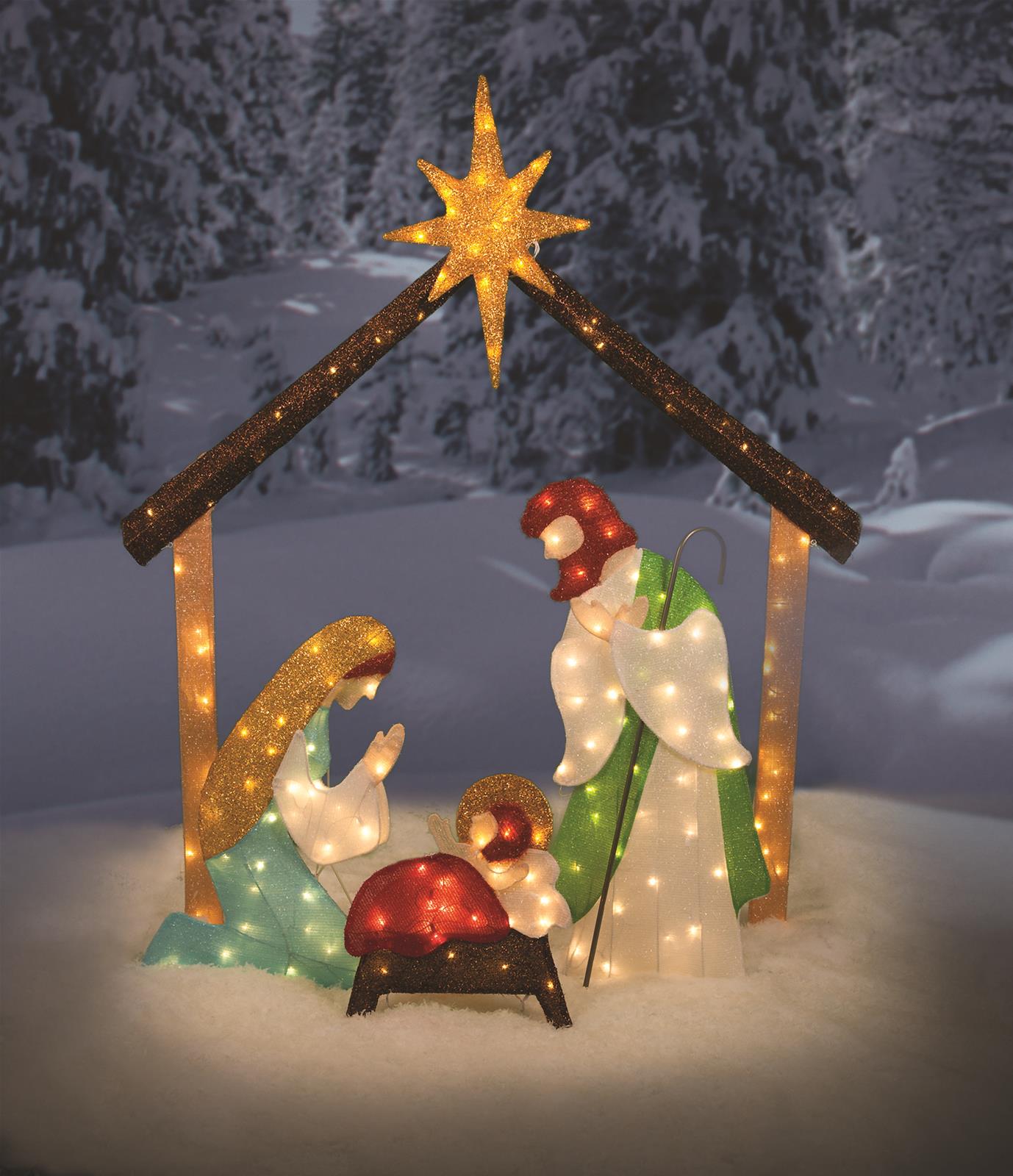 Summit Gifts N-TY7621614 Nativity Tinsel-Light Display | Summit Racing