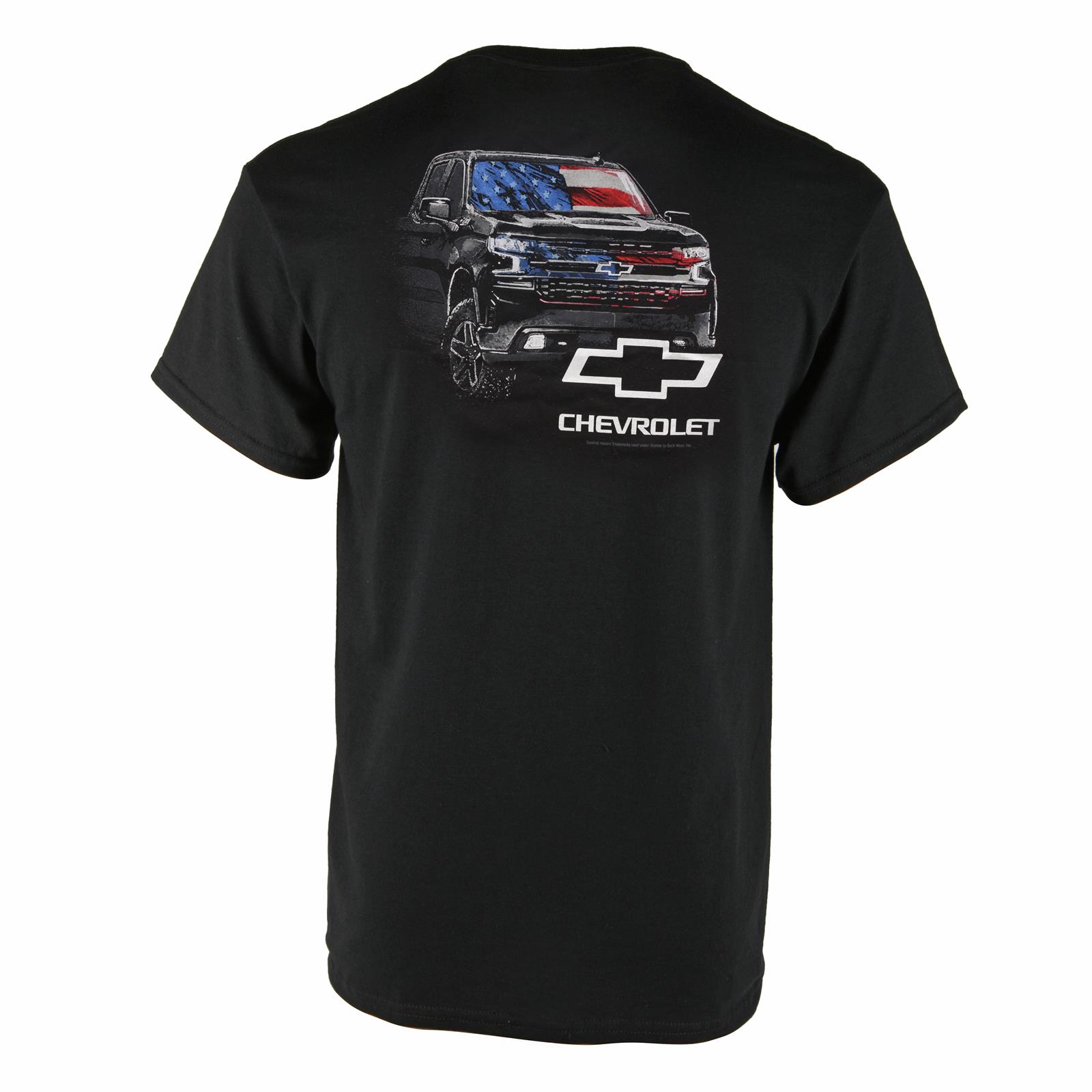 Summit Gifts DC273.M Chevrolet Silverado American Flag T-Shirt | Summit ...