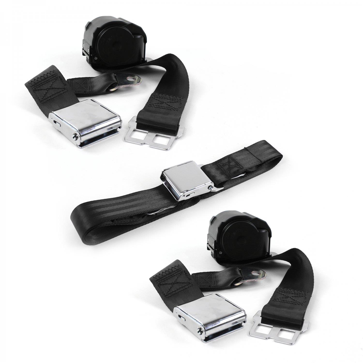 SafeTBoy STBCEB37 SafeTBoy 2-Point Retractable Airplane Buckle Lap ...