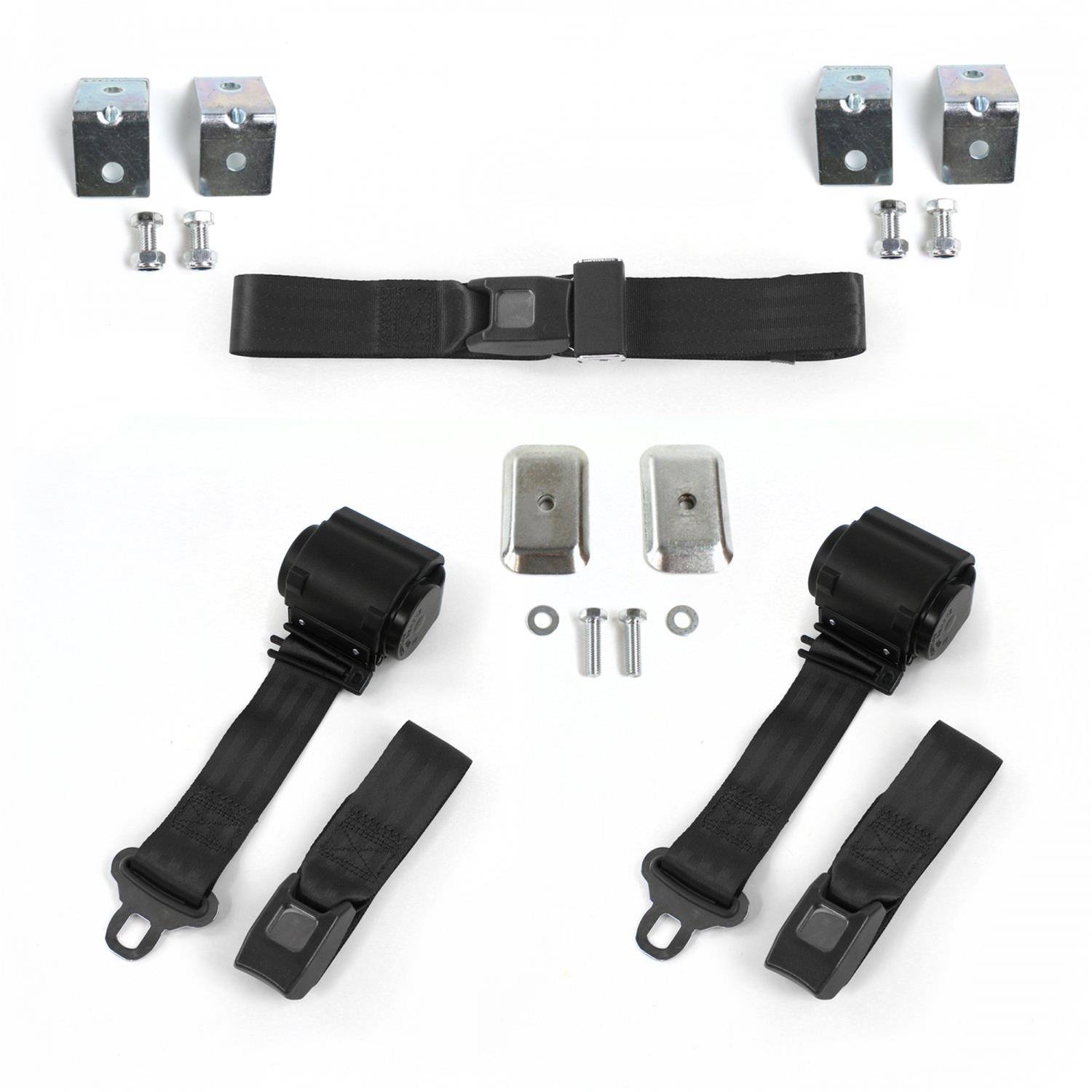 SafeTBoy STBD22BC SafeTBoy 2-Point Retractable Push Button Buckle Lap ...