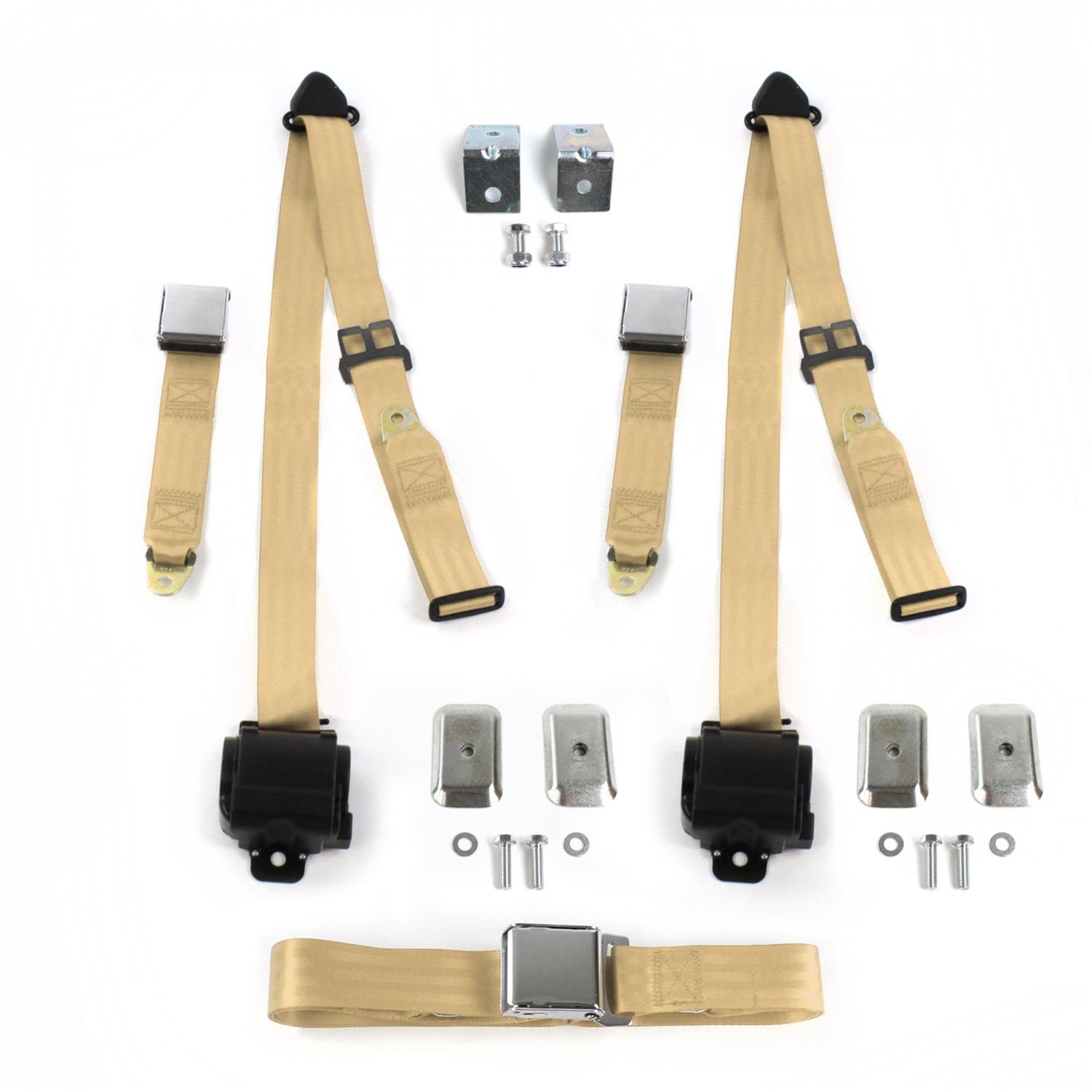SafeTBoy STBD3728 SafeTBoy 3-Point Retractable Airplane Buckle Lap ...