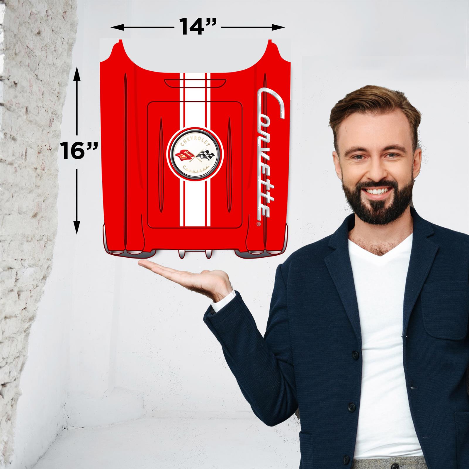 Chevy Corvette C1 Car Hood Steel Signs | Summit Racing