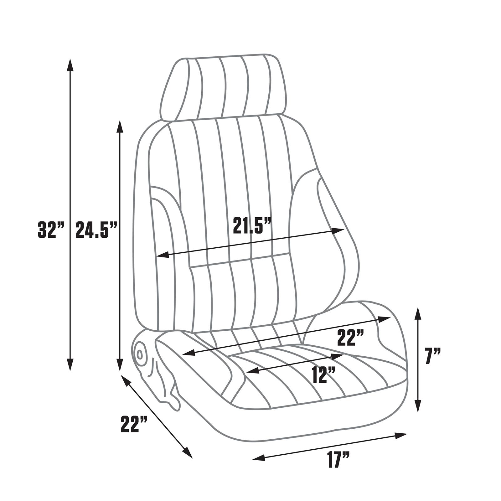 Procar 80-1000-41R-XL Procar Rally XL Recliner Seats | Summit Racing