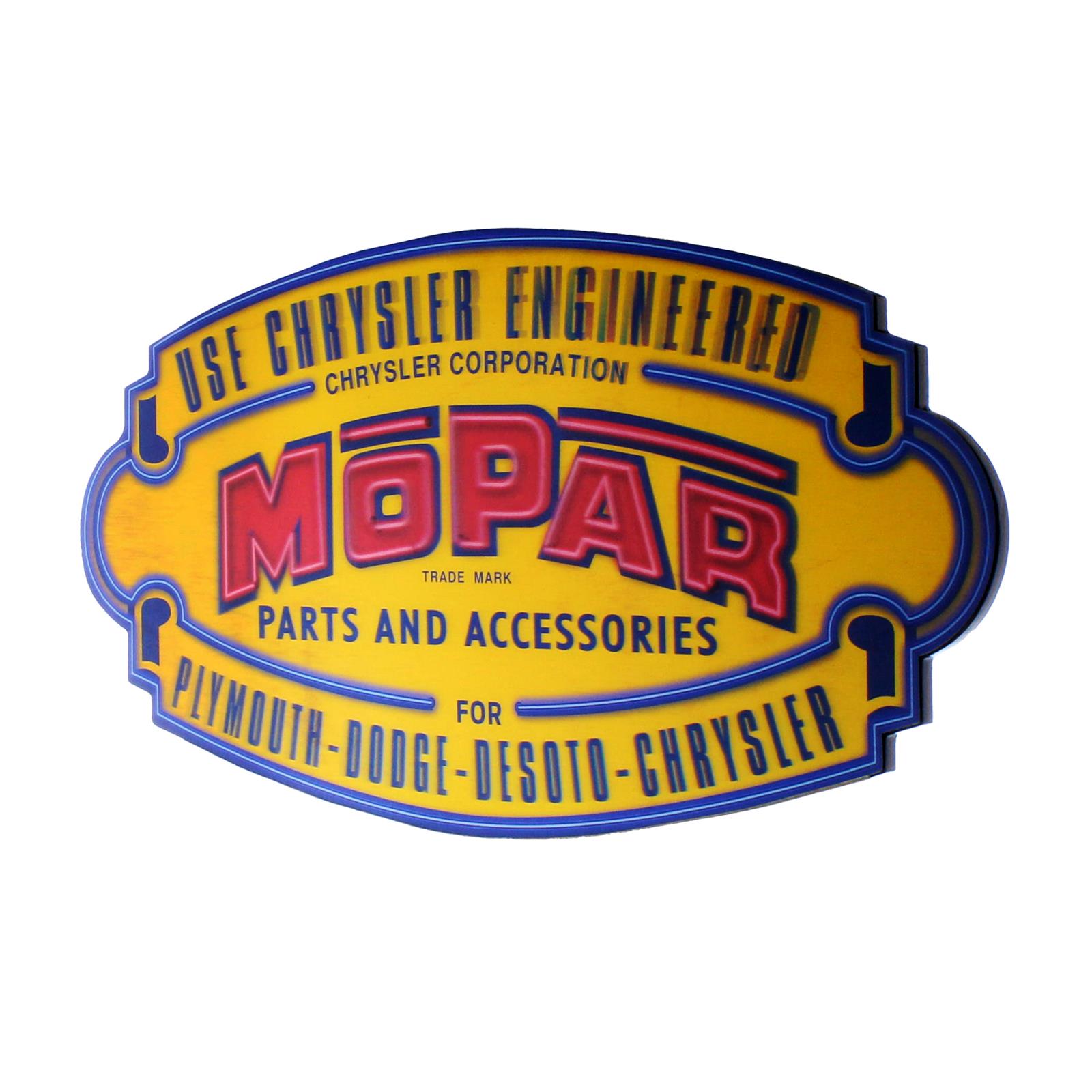 Summit Gifts 472464 Mopar Parts And Accessories Lenticular Wood Sign ...
