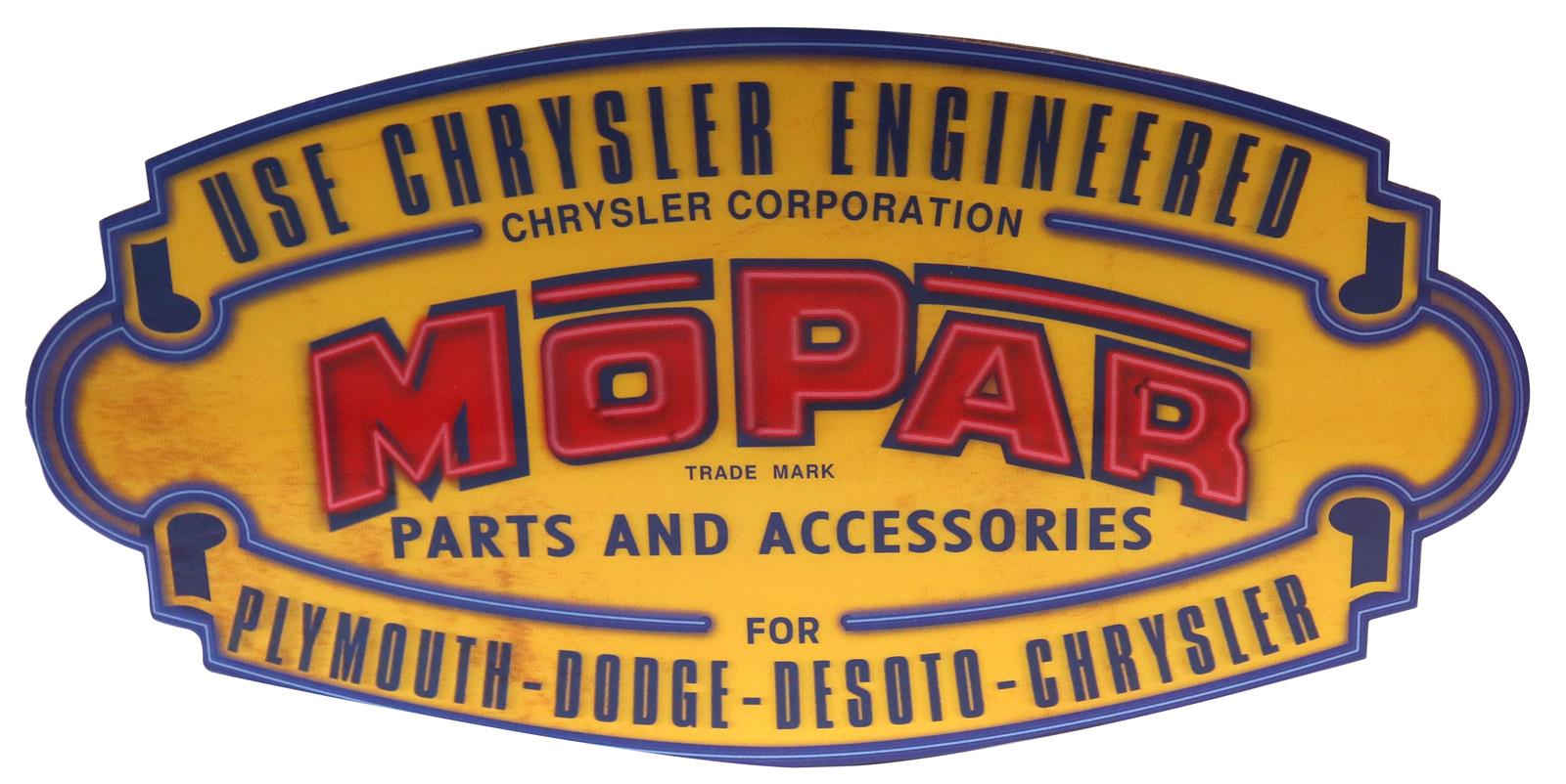 Summit Gifts 472464 Mopar Parts And Accessories Lenticular Wood Sign | Summit Racing