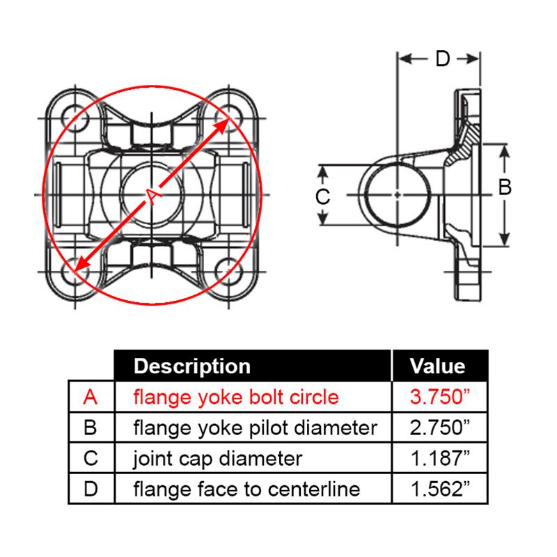 Dana Spicer Drivetrain Products 3-2-119 Spicer Drivetrain Products Flange Yokes | Summit Racing