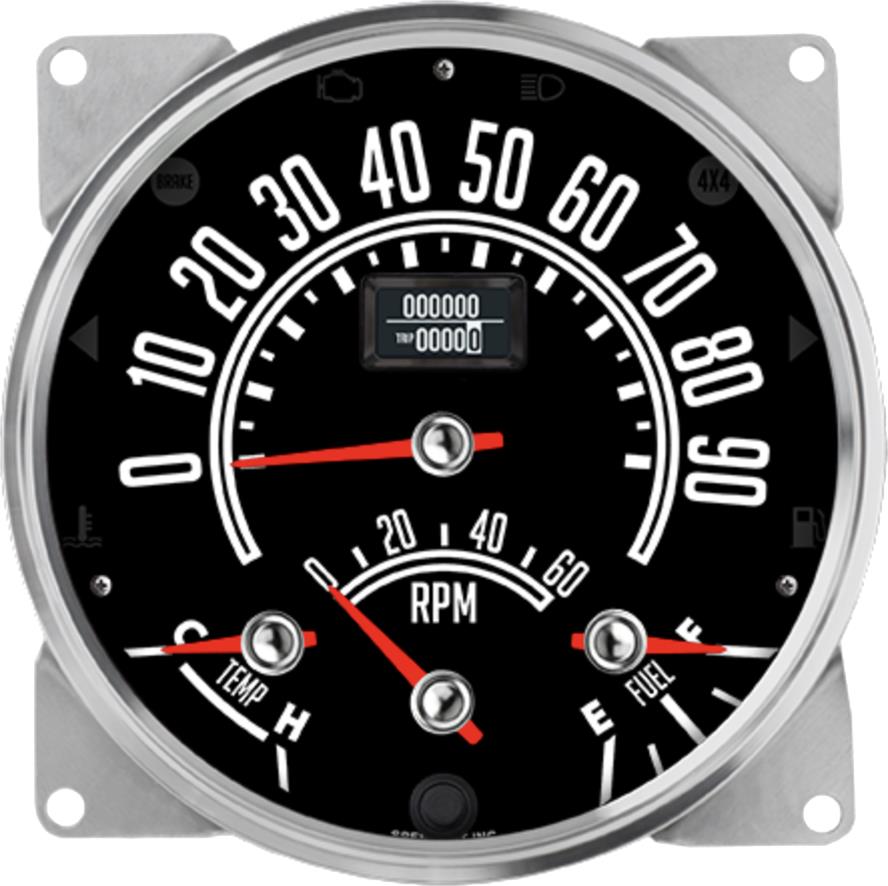 Speedhut CJ55-QG1 Speedhut CJ Jeep GPS Speedometer Cluster Gauge Kits ...