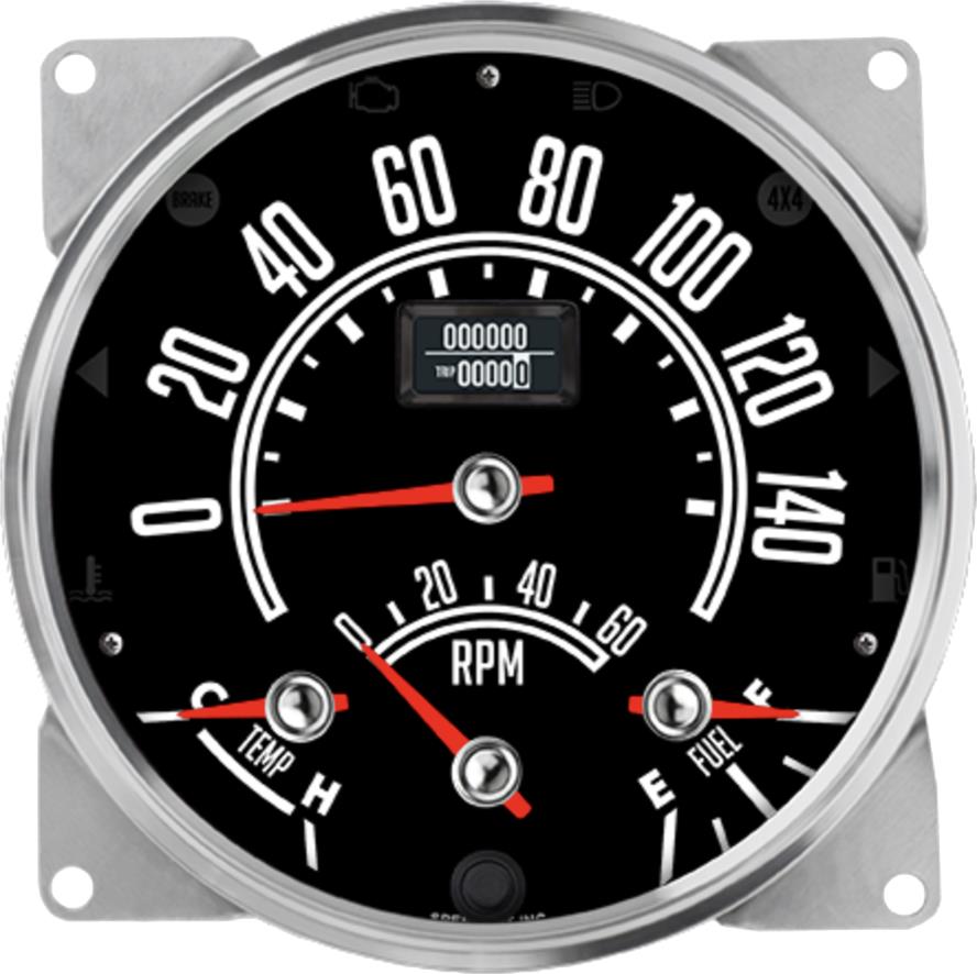 Speedhut CJ55-QG3 Speedhut CJ Jeep GPS Speedometer Cluster Gauge Kits ...