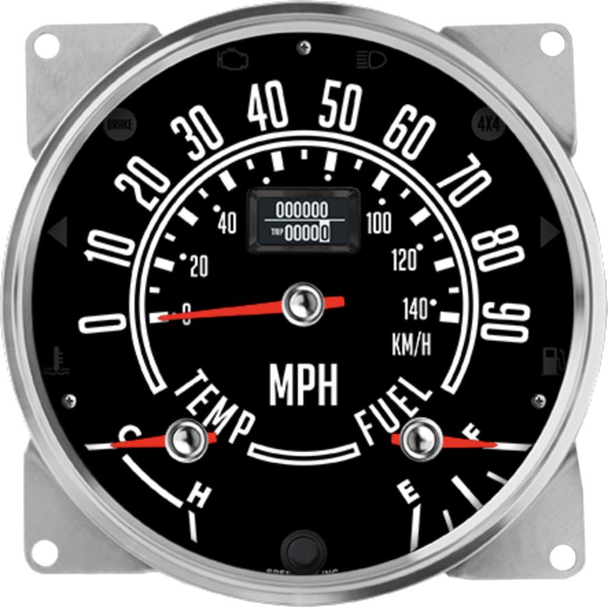 Speedhut CJ55-TG2 Speedhut CJ Jeep GPS Speedometer Cluster Gauge Kits ...