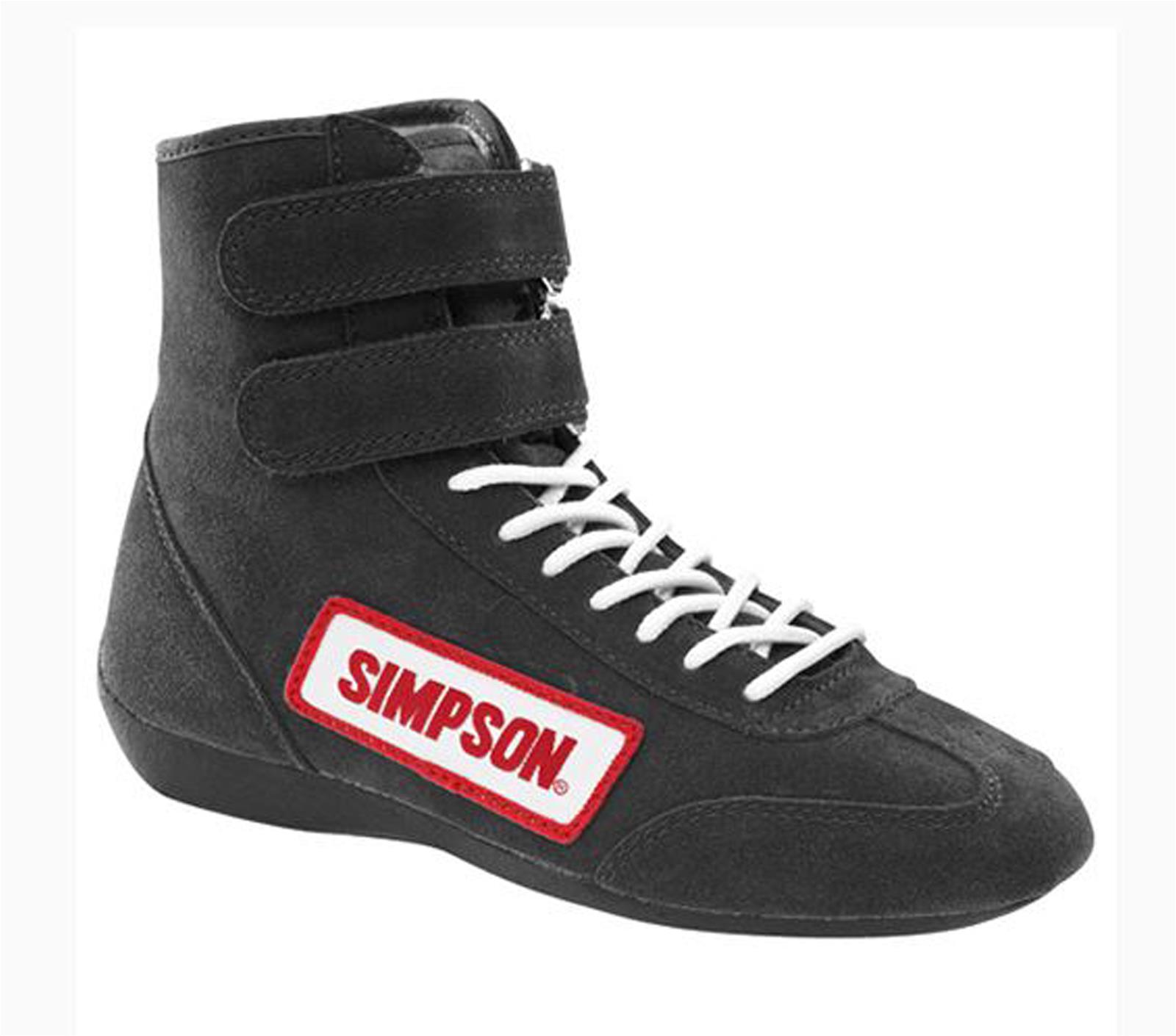 Simpson Racing 28800BK Simpson High Top Driving Shoes | Summit Racing