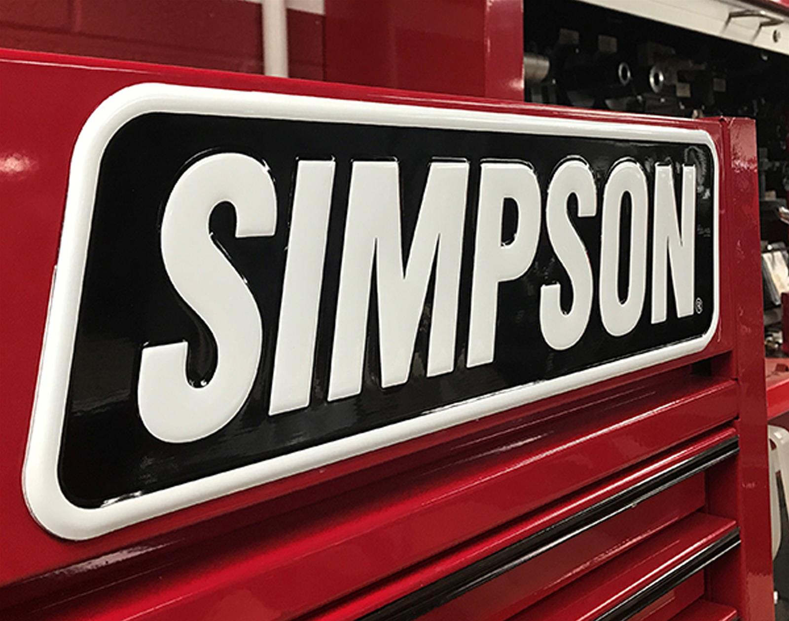Simpson Embossed Aluminum Simpson Signs | Summit Racing