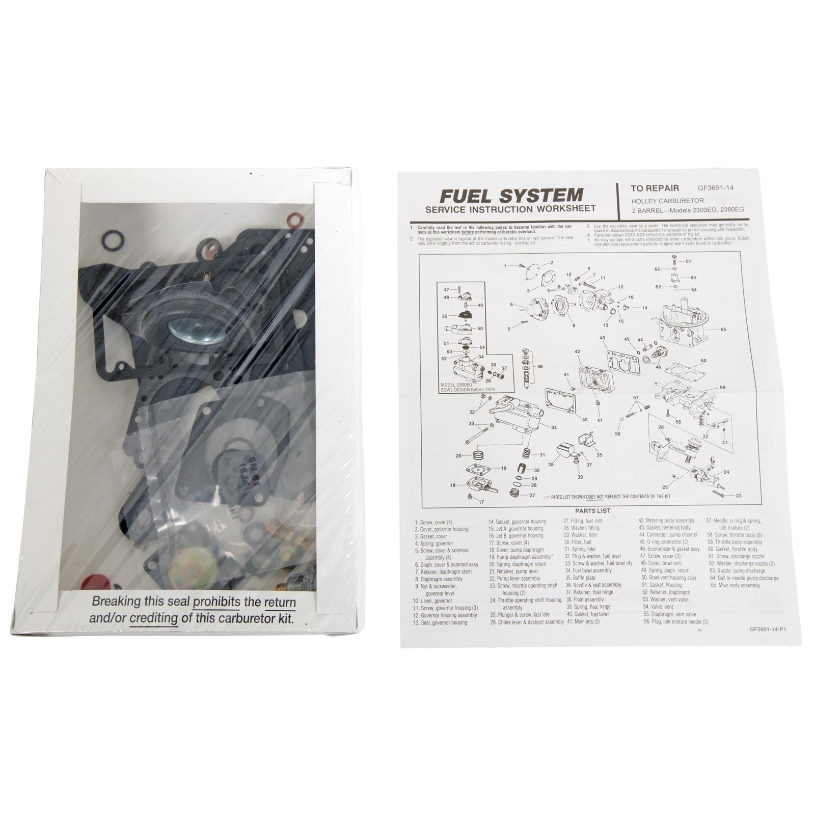 Standard Motor Products 1256B Standard Motor Carburetor Rebuild Kits ...