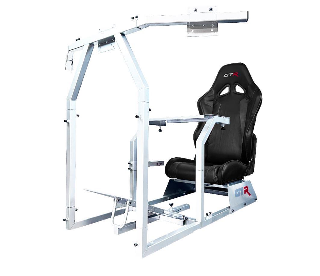 GTR Simulator GTA-F-LG-WHT-S105L-BK GTR Simulator GTA Racing Cockpits ...