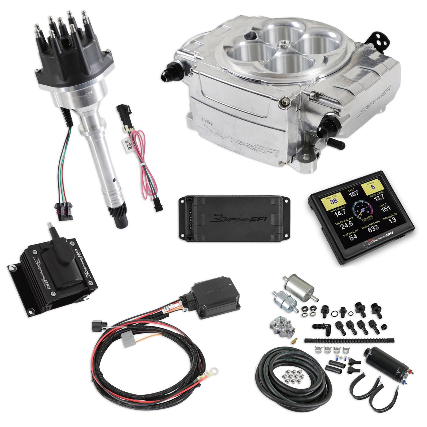 Holley Sniper 550-510-3PK-SBC Holley Sniper 2 EFI 650 HP Inline Pump ...