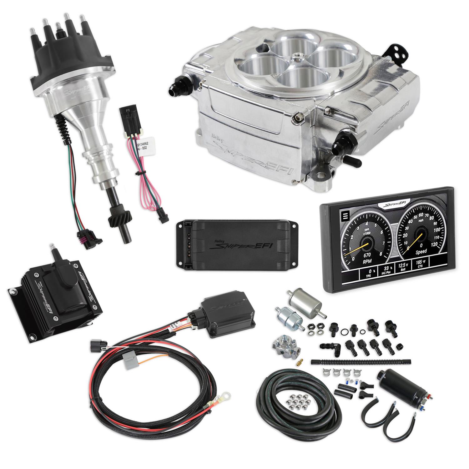 Holley Sniper 550-510-5PK-SBF Holley Sniper 2 EFI 650 HP Inline Pump ...