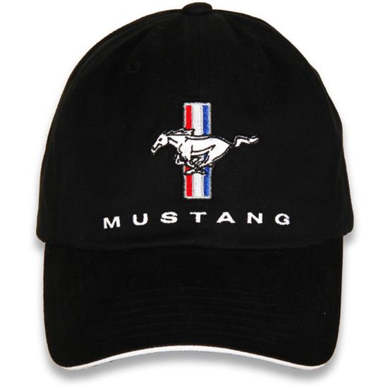 Summit Gifts D7756 Ford Mustang Tri-Bar Black Cap | Summit Racing