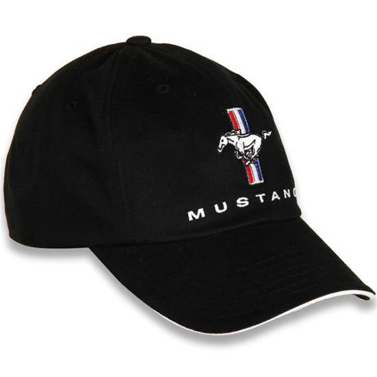 Summit Gifts D7756 Ford Mustang Tri-Bar Black Cap | Summit Racing
