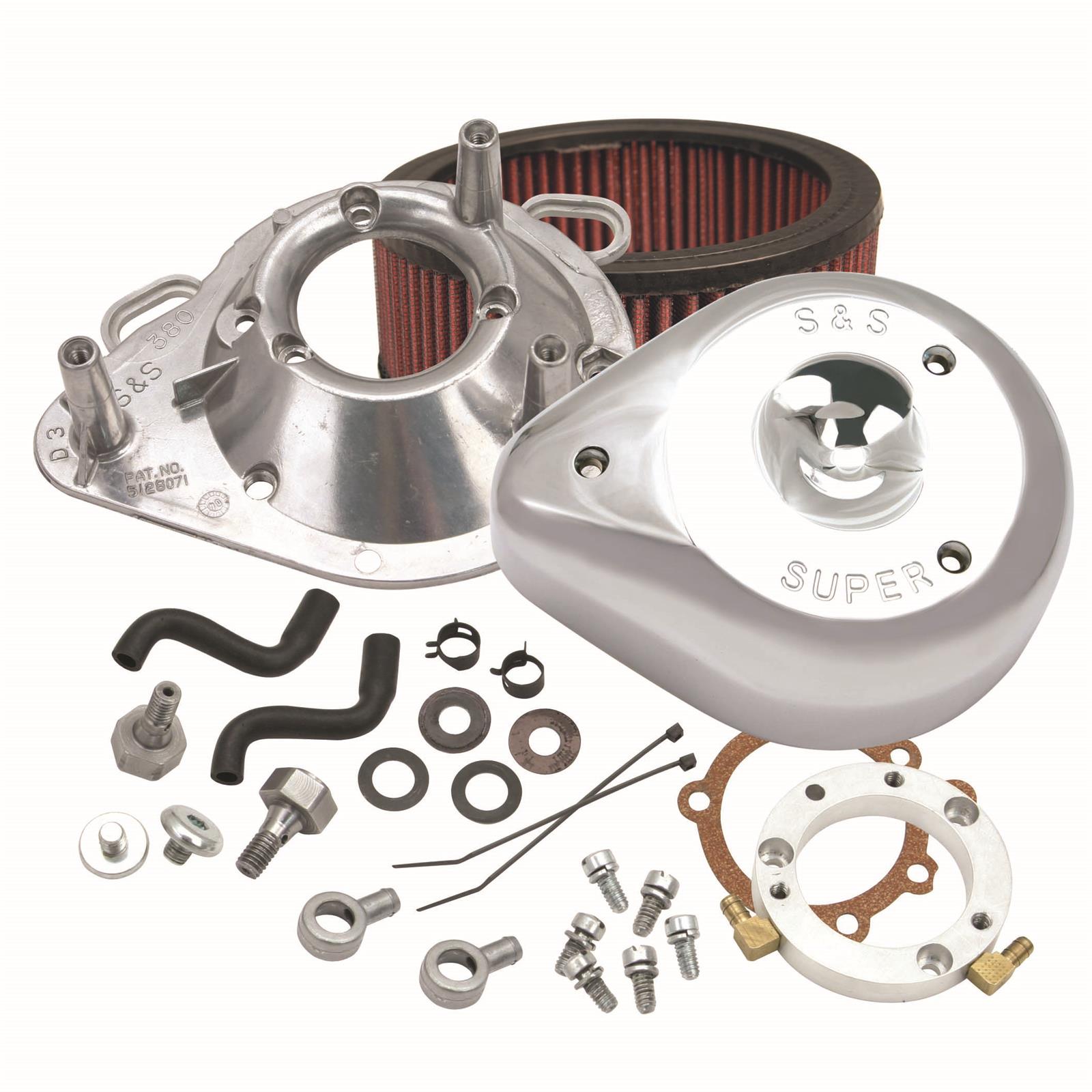 S&S Cycle 17-0450 S&S Cycle Teardrop Air Cleaner Kits | Summit Racing
