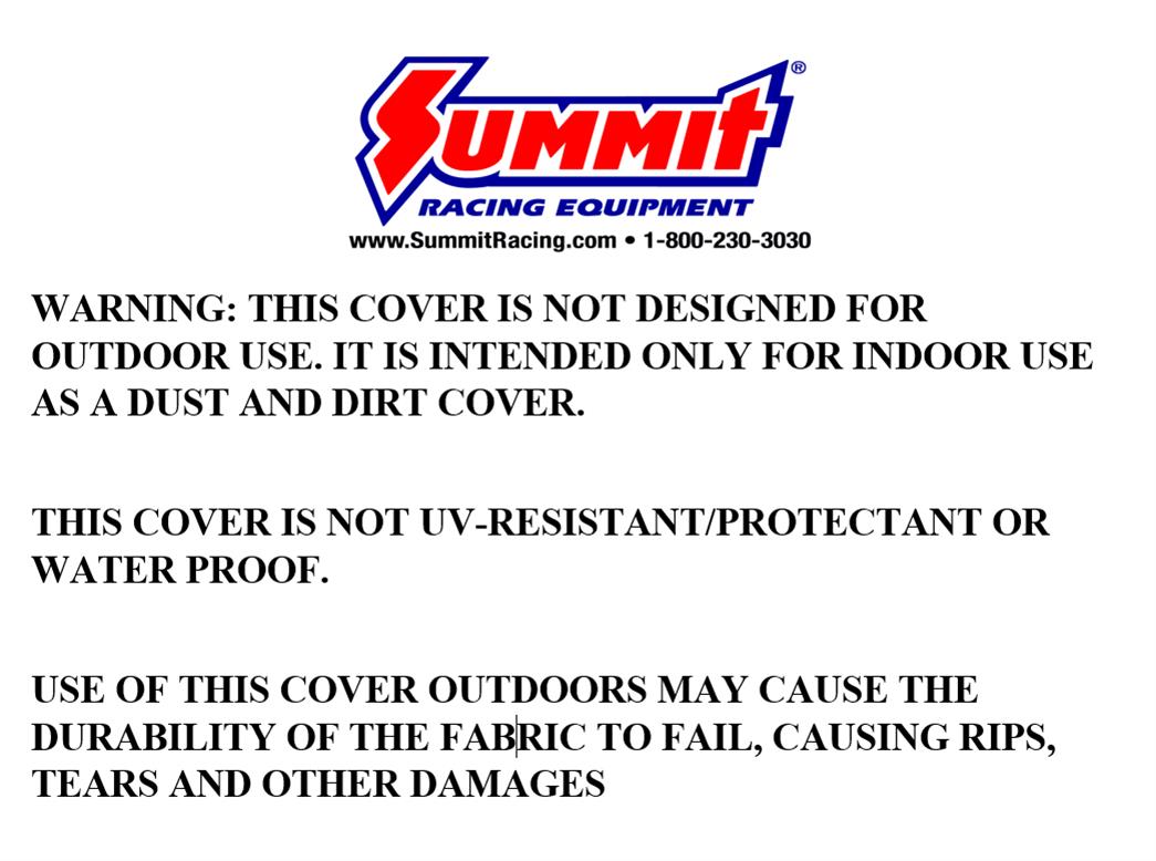 Summit Racing SUM-111362 Summit Racing™ 5-Layer Custom Car Covers ...