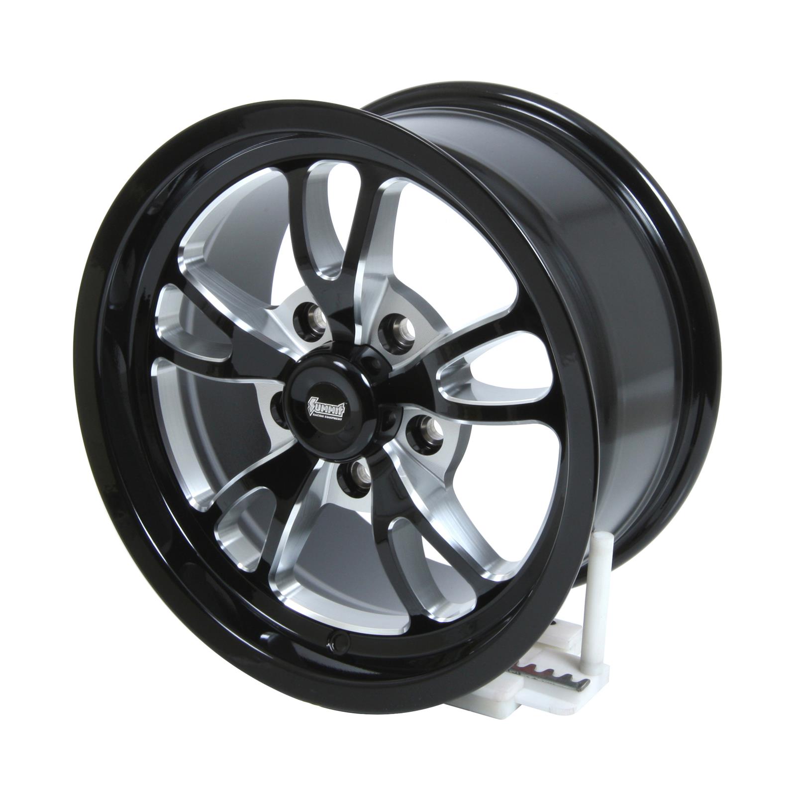 Summit Racing SUM-149B-586527 Summit Racing™ Venom Black Milled Wheels ...