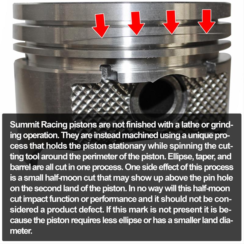 Summit Racing SUM-17351C-30 Summit Racing™ Coated Hypereutectic Pistons ...