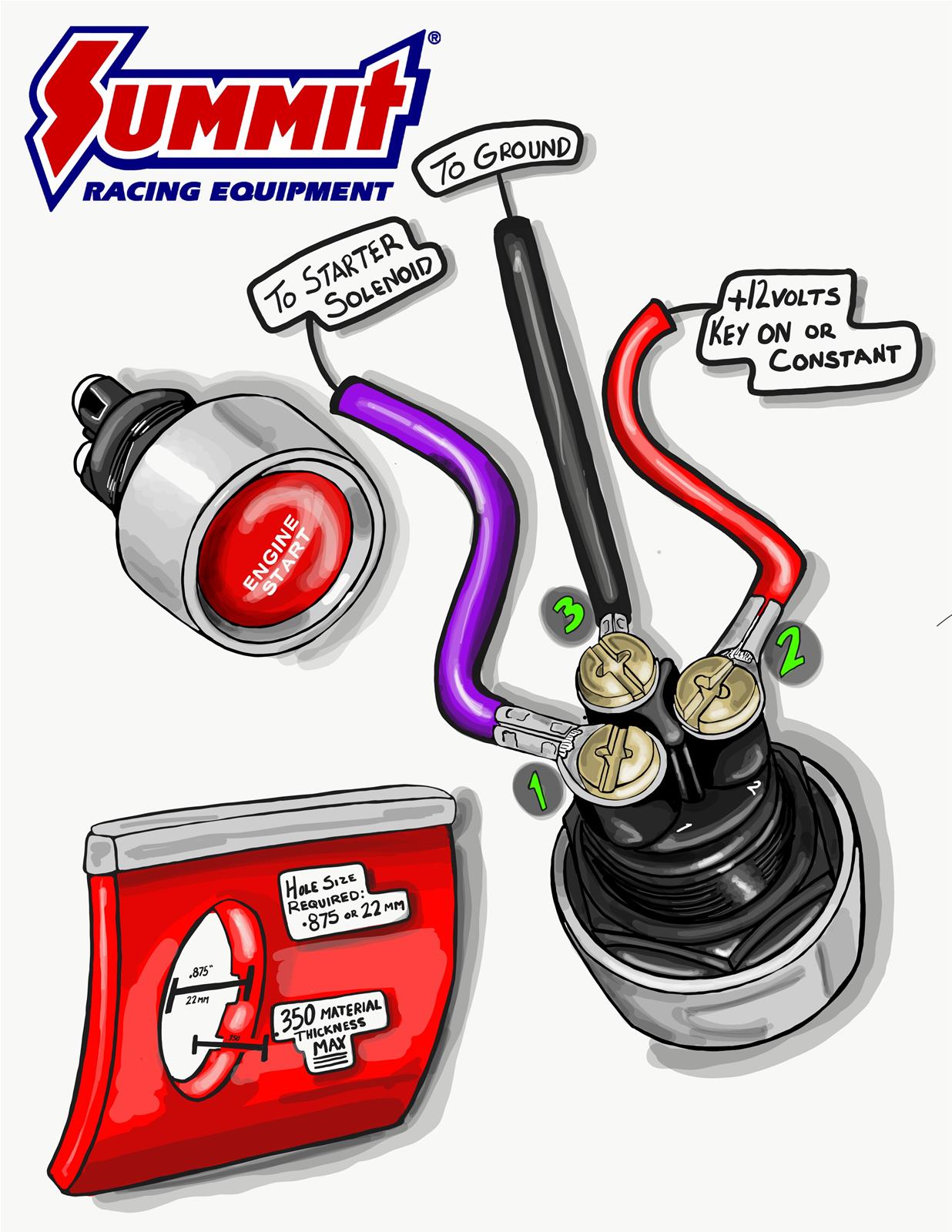 Summit Racing SUM-830871 Summit Racing™ Pushbutton Starter Switches ...