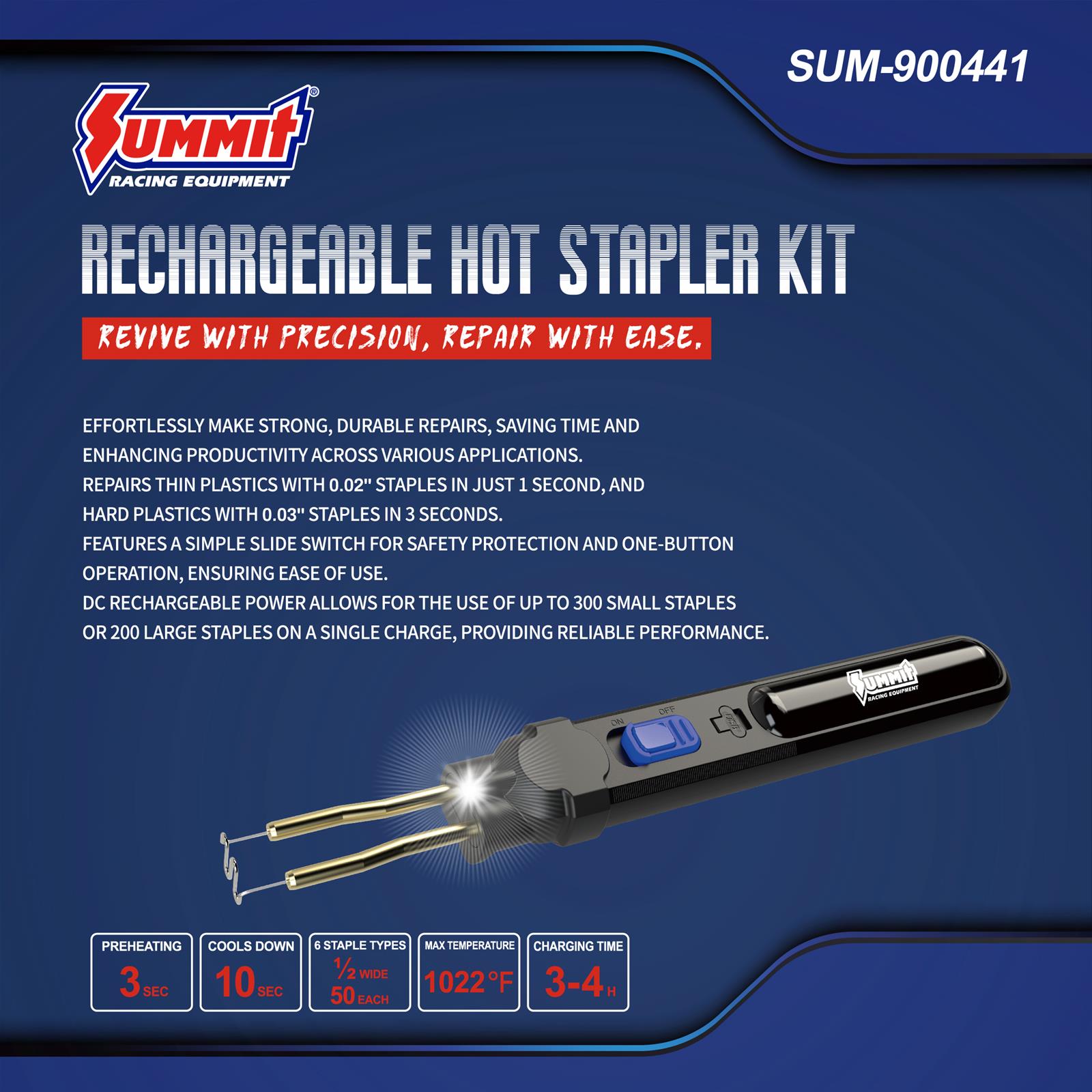 Summit Racing SUM-900441 Summit Racing™ Rechargeable Hot Stapler Kits ...