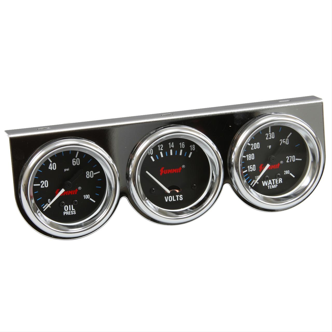 Summit Racing SUM-G29153-V Summit Racing™ Mechanical Analog Gauge Kits ...