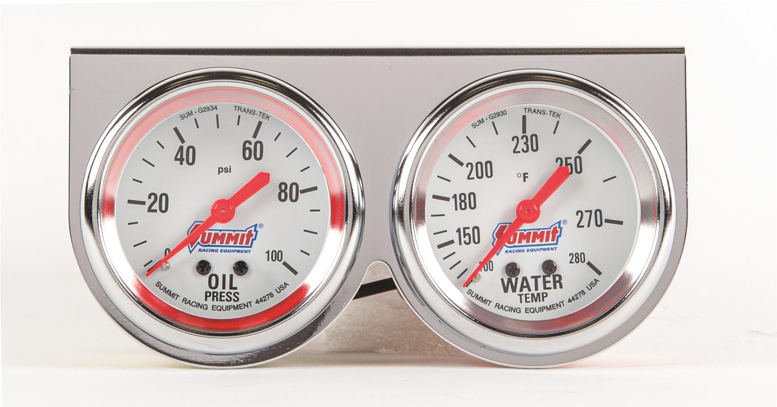 Summit Racing SUM-G2972 Summit Racing™ White Face Mechanical Analog ...