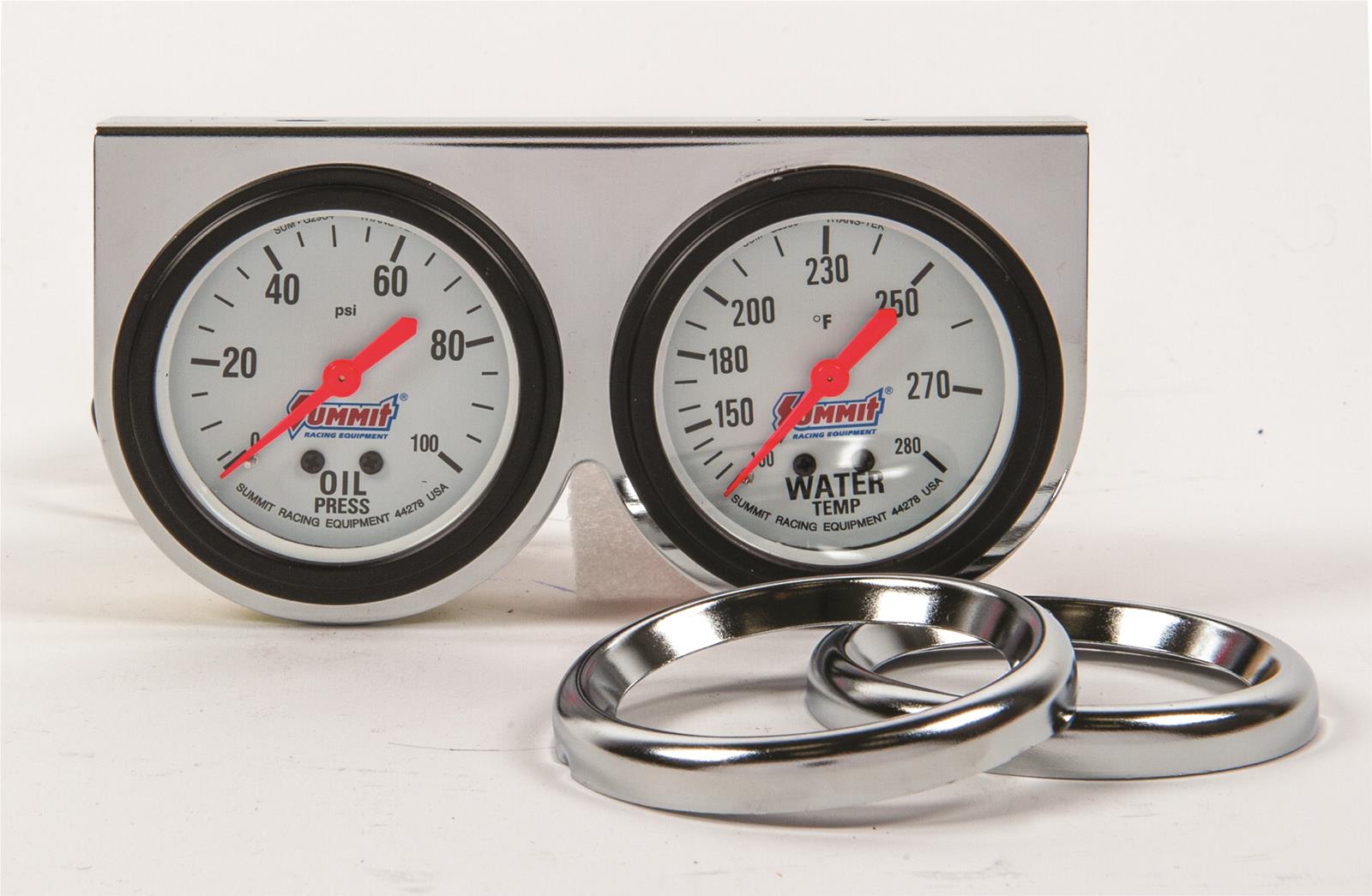 Summit Racing SUM-G2972 Summit Racing™ White Face Mechanical Analog ...