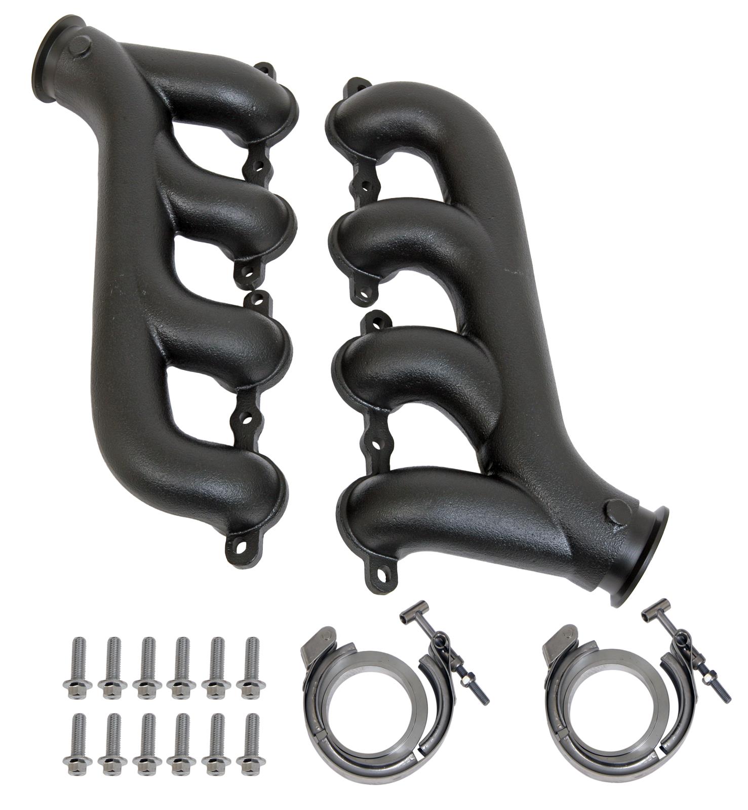 Summit Racing SUM-G9080V-B Summit Racing™ Cast Exhaust Manifolds ...