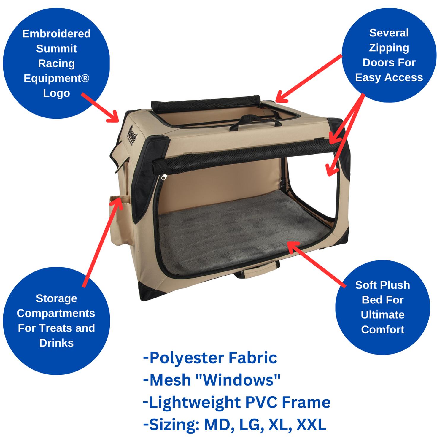 Summit Racing SUM-P01070 Summit Racing™ Dog Travel Crates | Summit Racing