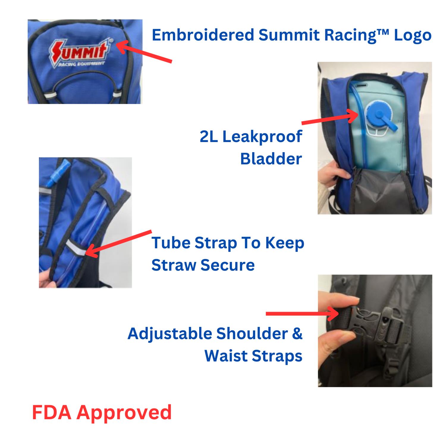 Summit Racing SUM-P38 Summit Racing™ Hydration Backpacks | Summit Racing
