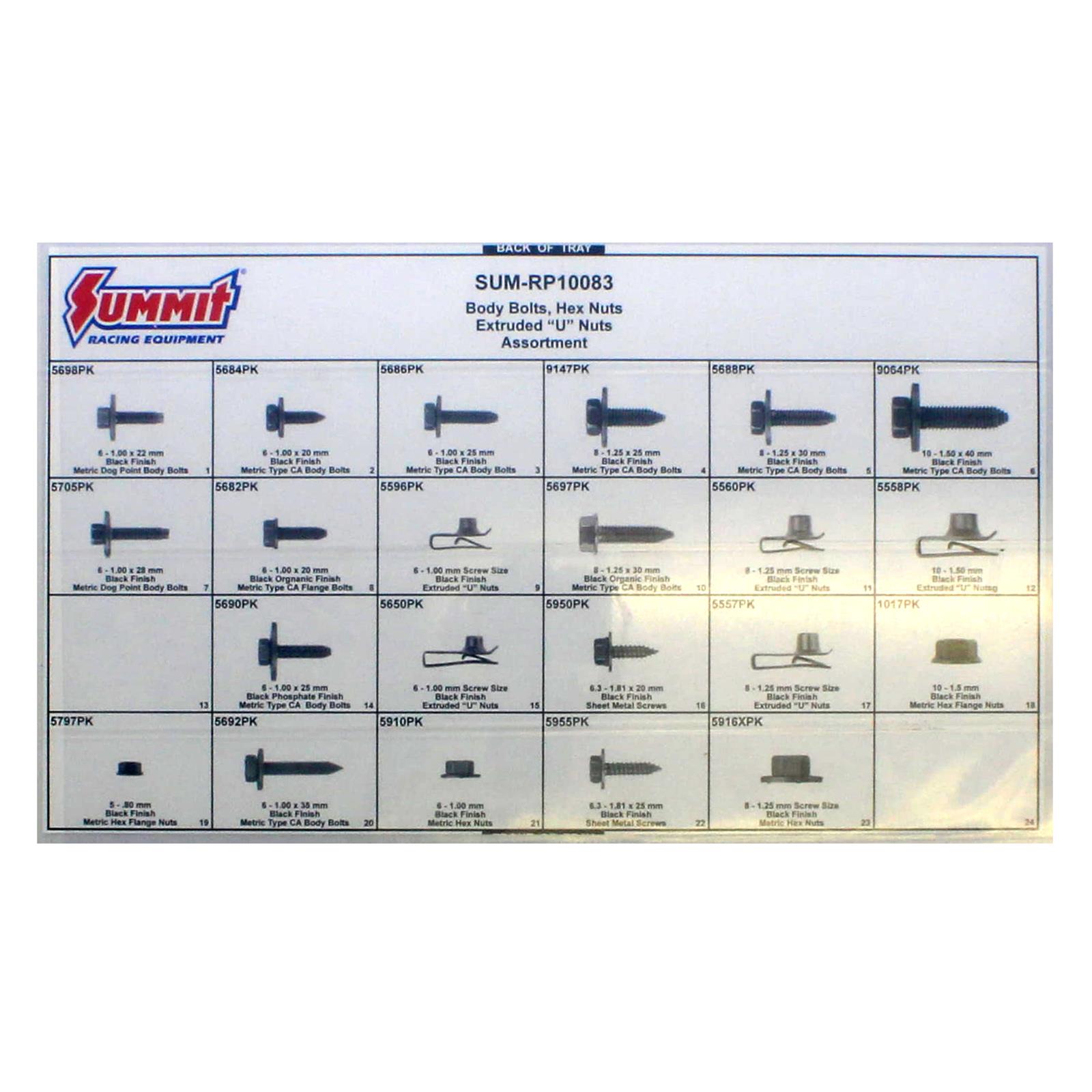 Summit Racing SUM-RP10083 Summit Racing™ Body Fastener Assortments ...