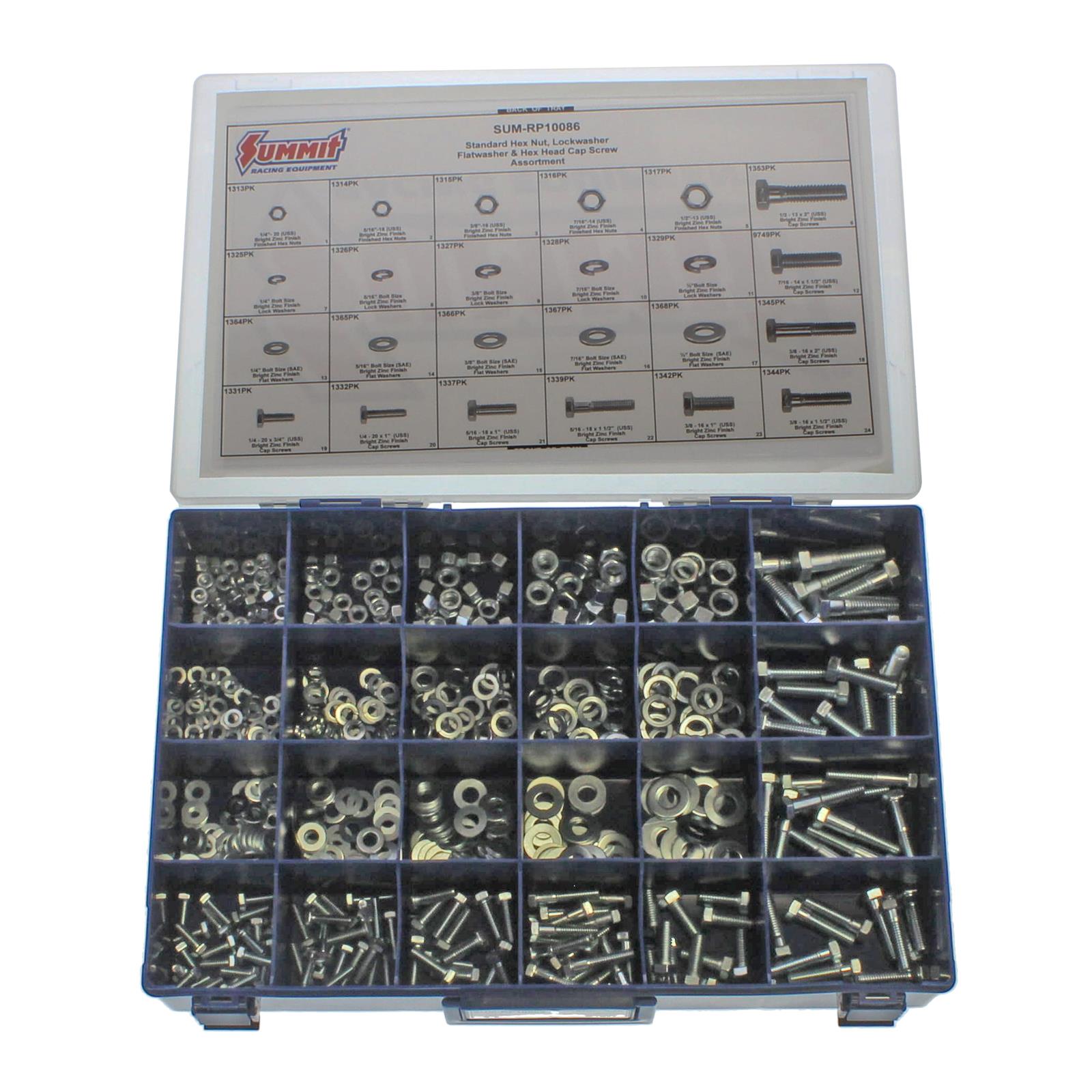 Summit Racing SUM-RP10086 Summit Racing™ Cap Screw Assortments | Summit ...
