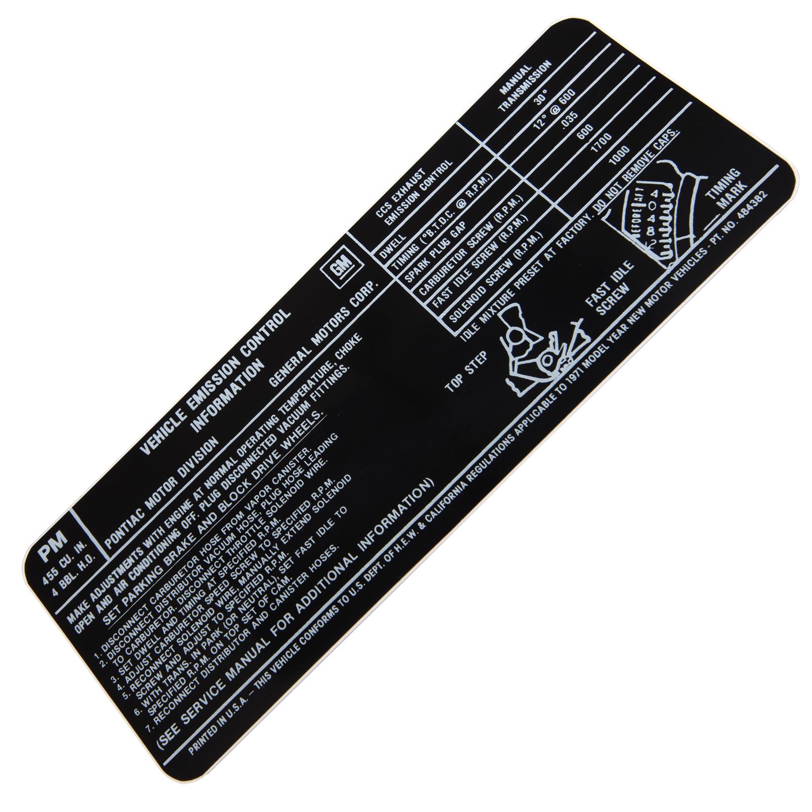 Summit Racing SUM-RP21911 Summit Racing™ Restoration Decals | Summit Racing