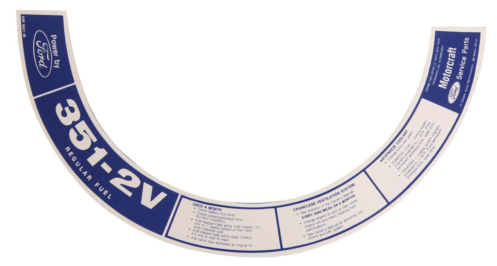 Summit Racing SUM-RP21961 Summit Racing™ Restoration Decals | Summit Racing