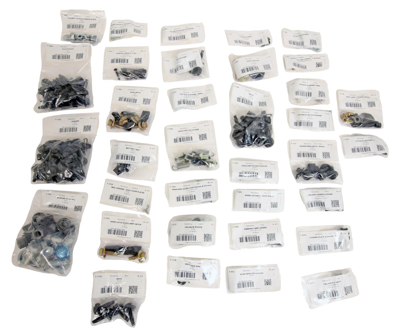 Summit Racing SUM-RP24445 Summit Racing™ Restoration Body Fastener Kits ...