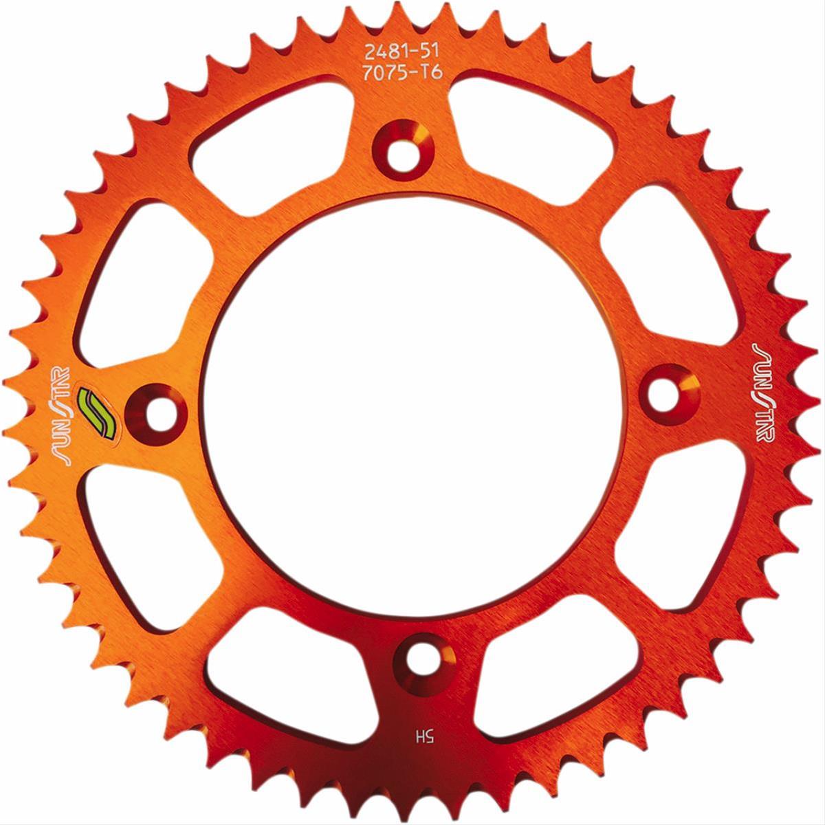 Sunstar Sprockets 5-139048OR Sunstar Works Triplestar Aluminum ...