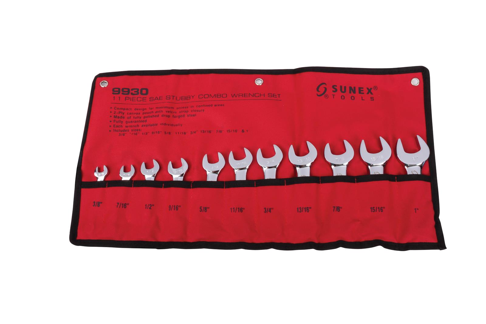 Sunex 9930 Sunex Tools Stubby Combination Wrenches | Summit Racing