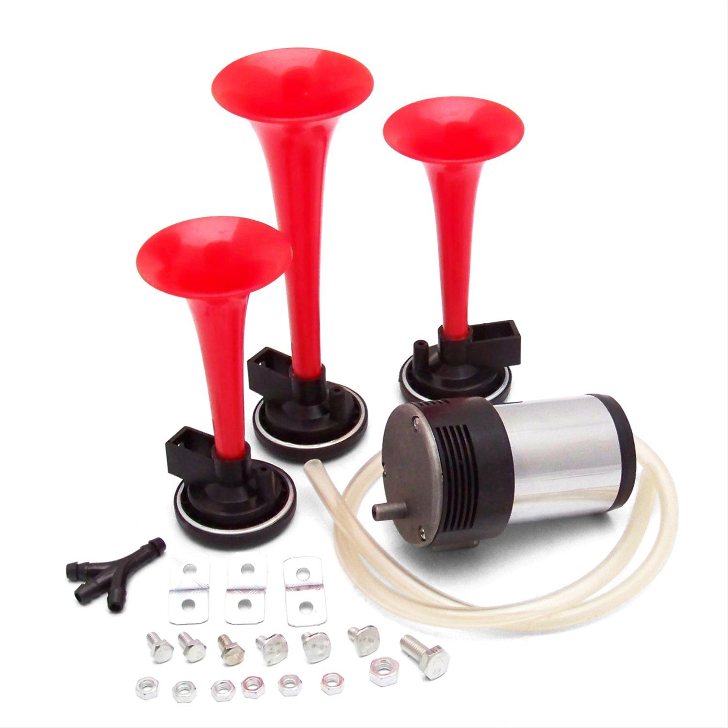 Trigger Horns TRGH162 Trigger Horns EVAC3 Tri-Trumpet Train Horn Kits ...