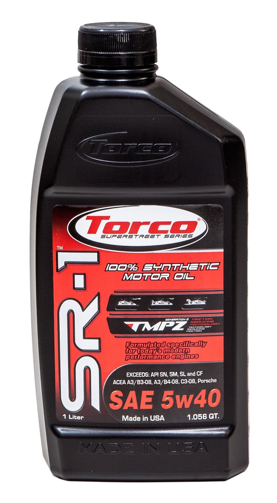 Torco A160540CE Torco SR-1 Synthetic Motor Oil | Summit Racing