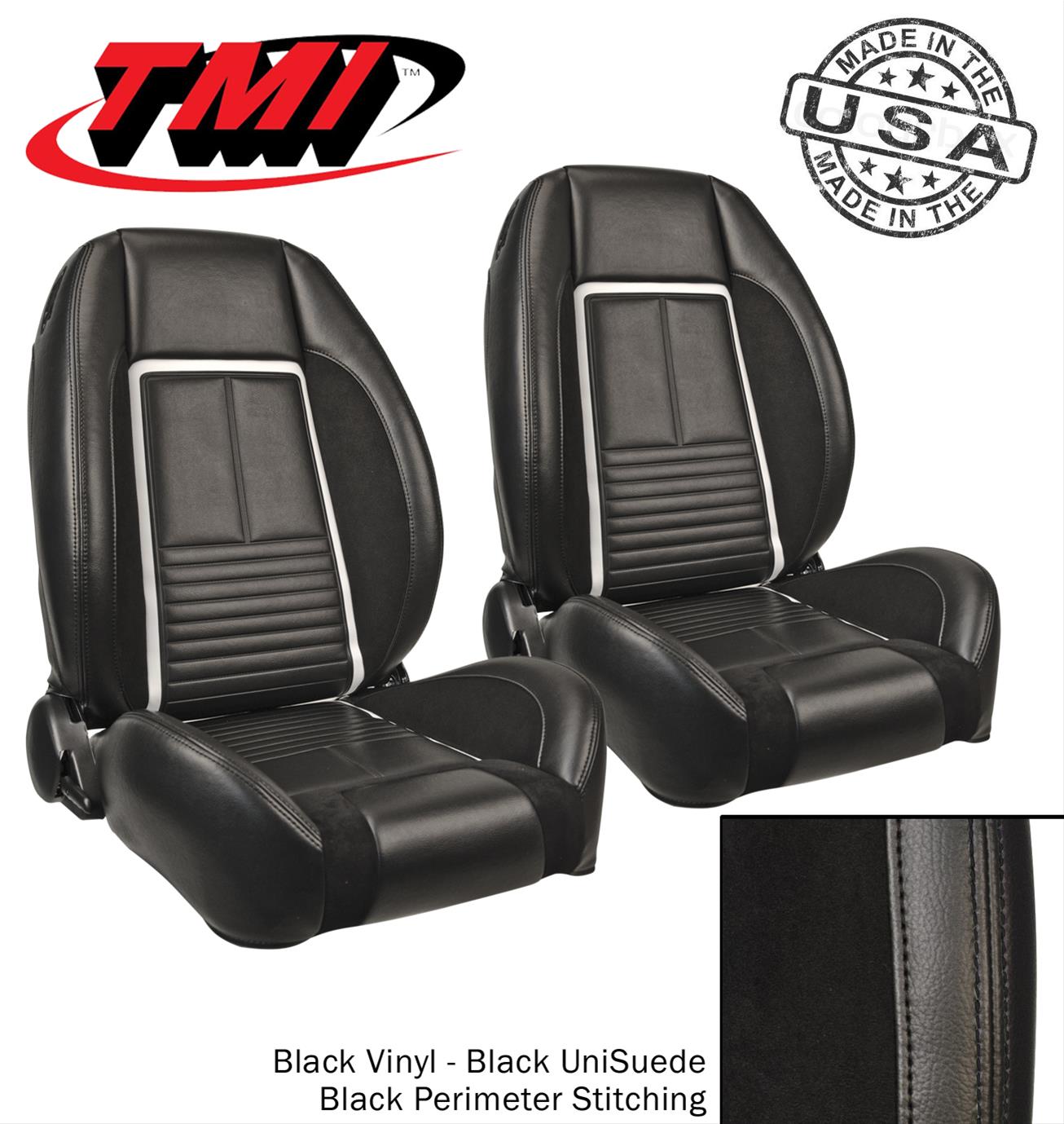TMI Products 47-8052-2295-99-2S-BKS TMI Sport R Pro-Series Low Back ...