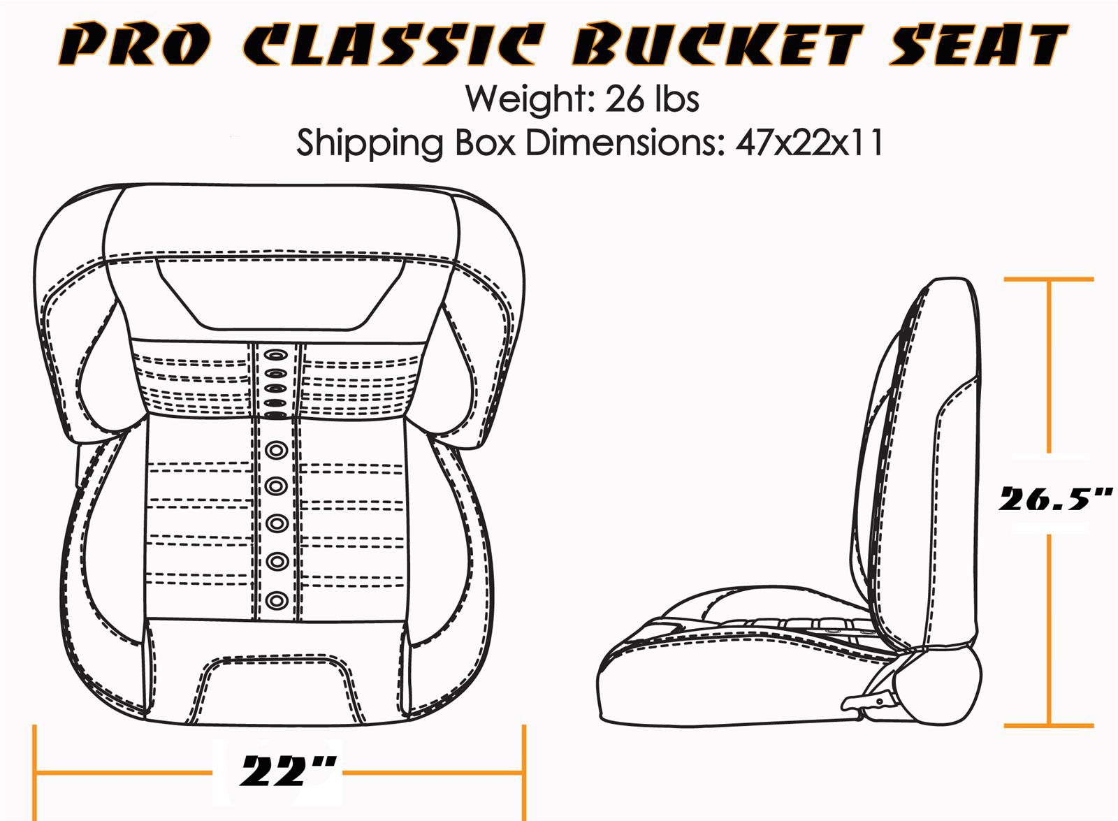 TMI Products 47-9708-6525-GS-SGG TMI Pro-Classic Sport X Series Bucket ...