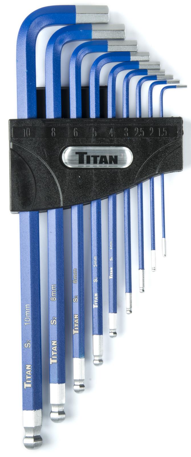 Titan Tools 12714 Titan Extra-Long Arm Ball Tip Hex Key Sets | Summit ...