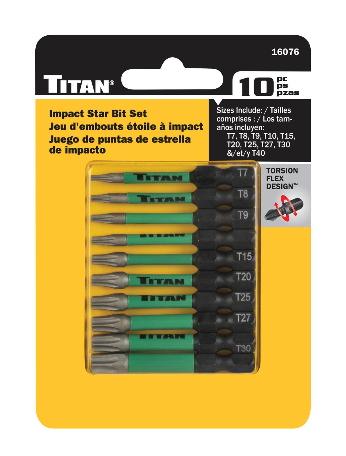 Titan Tools 16076 Titan 10-Piece Impact Star Bit Sets | Summit Racing