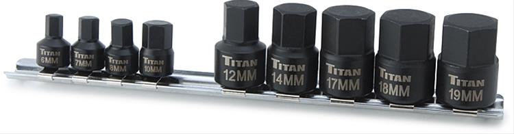 Titan Tools 16141 Titan Stubby Impact Hex Bit Socket Sets | Summit Racing
